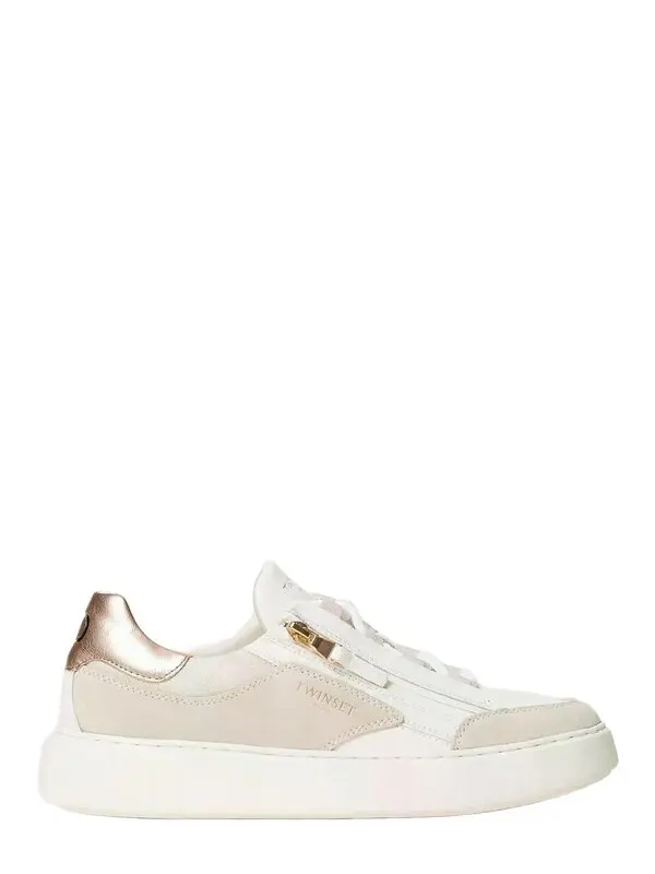TWINSET Zip Detail Sneakers - White