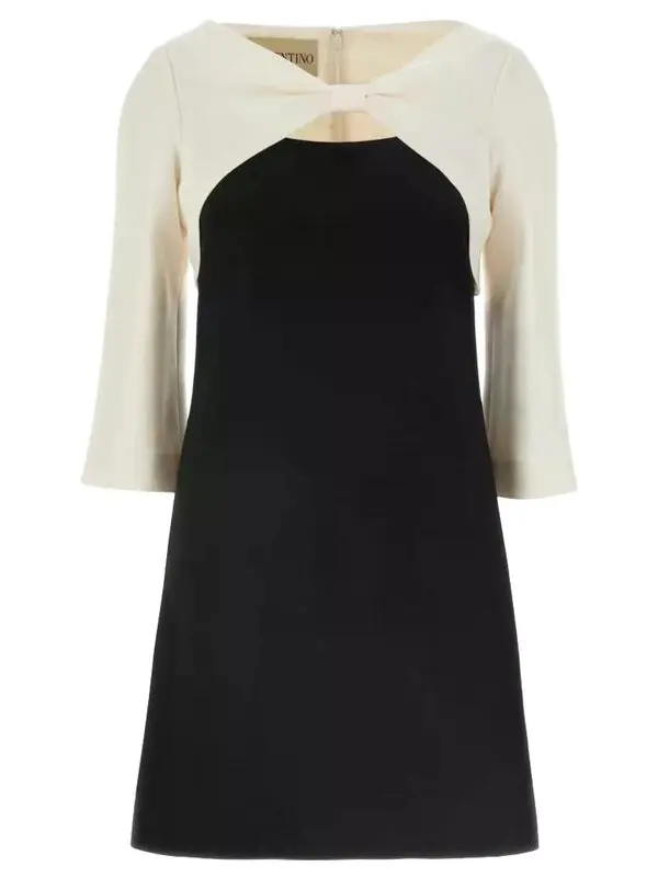 Valentino Garavani Crêpe Couture Short Dress With Bow Detail - Black
