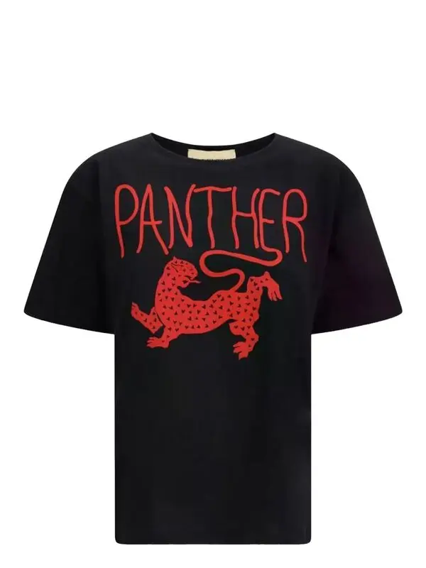 Valentino Garavani Printed Cotton T-shirt - Black
