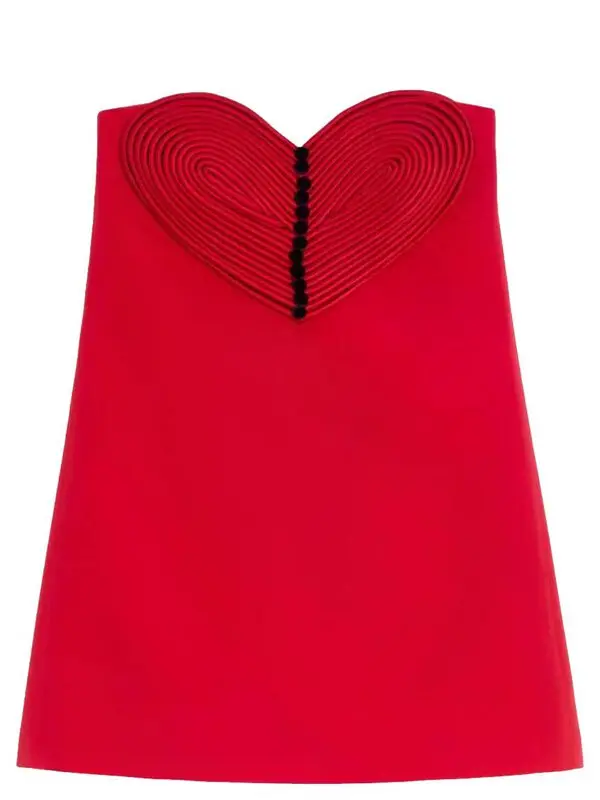 Valentino Garavani Embroidered Heart Mini Dress - Red