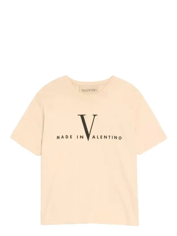 Valentino Garavani Made In -print T-shirt - Neutrals