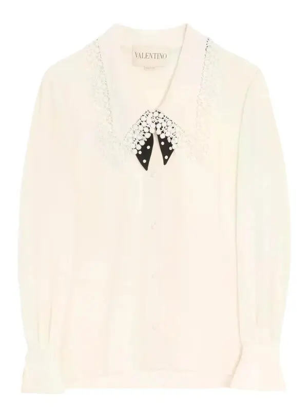 Valentino Garavani Crepe De Chine Shirt - Neutrals
