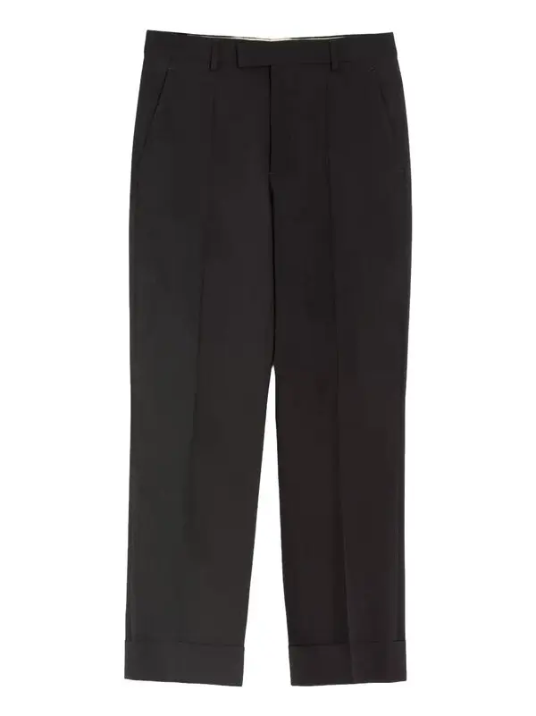 Valentino Garavani Cuffed Vlogo Trousers - Black