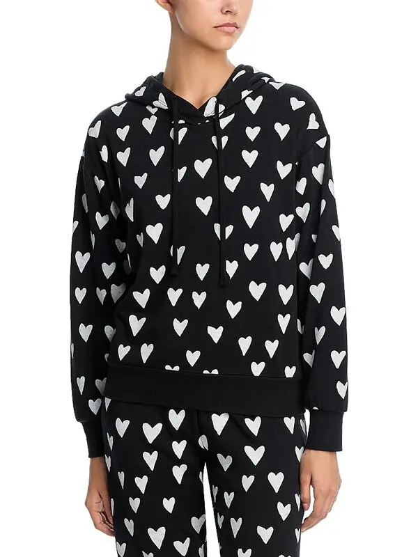Aqua Fleece Lounge Hoodie - Black
