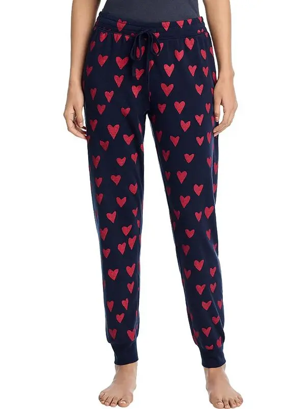 Aqua Fleece Jogger Lounge Pants - Navy