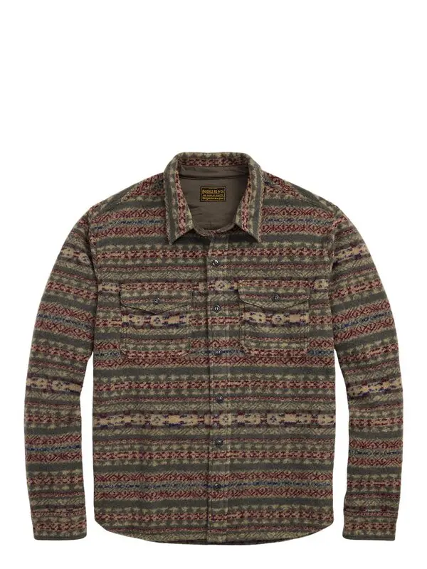 Ralph Lauren Fair Isle Wool-blend Workshirt - Red/multi