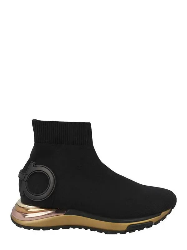 FERRAGAMO Gardena Ankle Sock Sneakers - Black