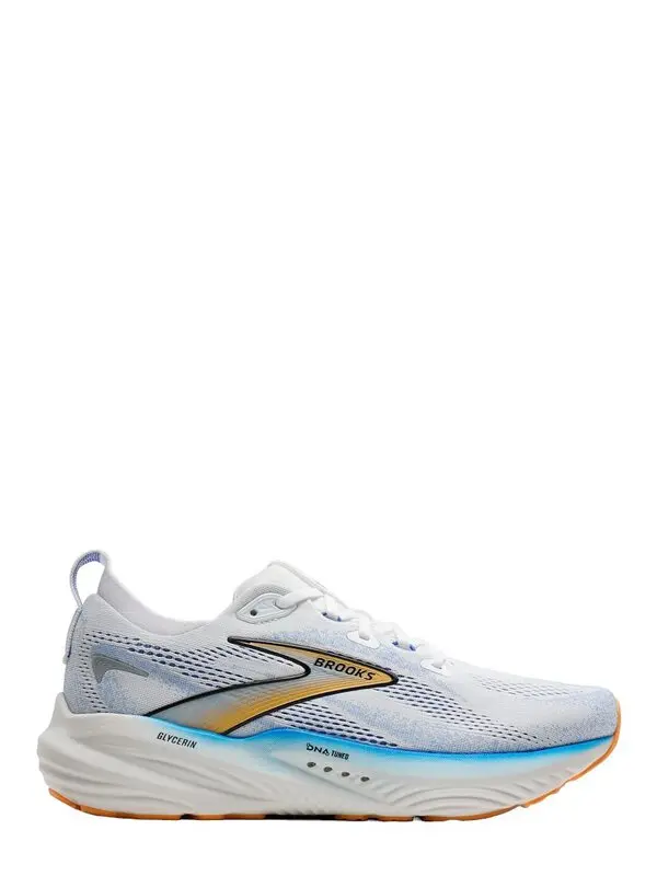 Brooks Glycerin 22 Athletic Sneakers - White/cobalt Blue/orange
