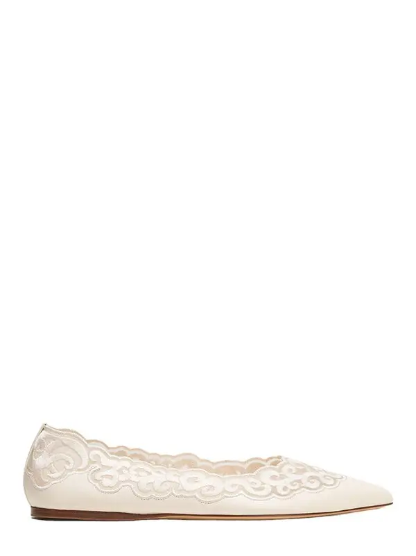 Gabriela Hearst Ziva Flat Shoe Nappa Leather - Ivory