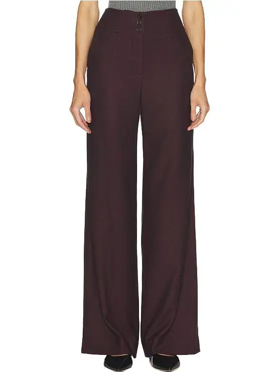 Veronica Beard Giovanna Pant - Dark Currant Melange