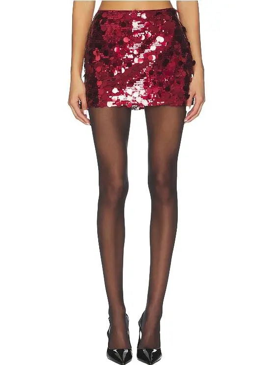 Superdown Bebe Mini Skirt - Oxblood