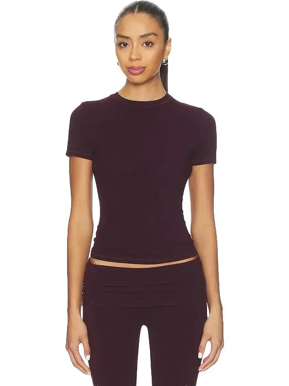 SKIMS Cotton Jersey T-shirt - Currant