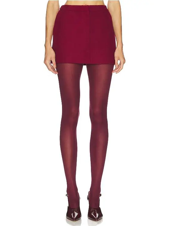 Line & Dot Noelia Mini Skirt - Bordeaux