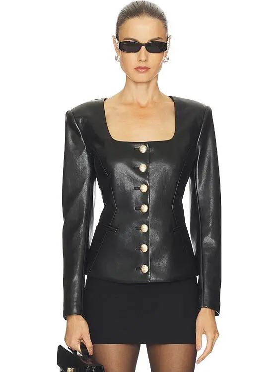 Generation Love Lavena Faux Leather Jacket - Black