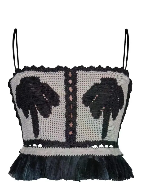 Johanna Ortiz Saguaro Crop Top - Black