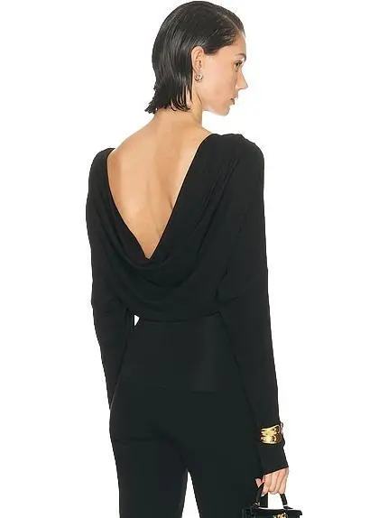 L'academie Kiri Long Sleeve Top - Black