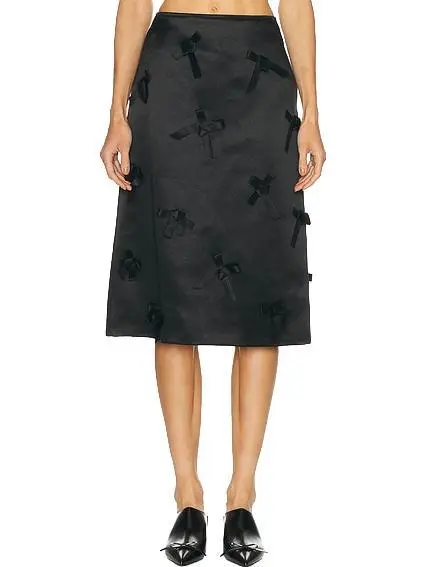 JIL SANDER Origami Bow Skirt - Black
