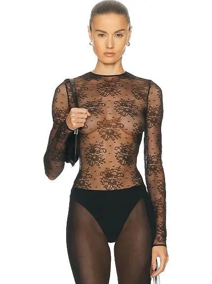 Dolce & Gabbana Long Sleeve Bodysuit - Black
