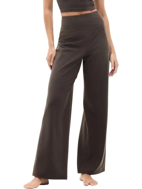 Athleta Elation Ultra High Rise Wide Leg Pant - Truffle