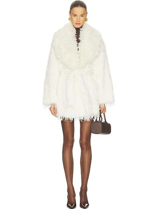 JAKKE Tavi Faux Fur Coat - Cream