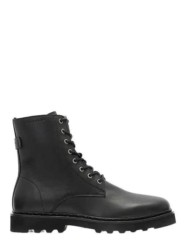 ALLSAINTS Skiff Leather Military Boots - Black