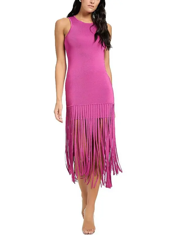 TOCCIN Magaux Fringe Dress - Fuschia