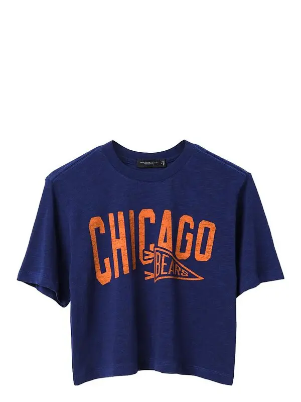 Junk Food Clothing Nfl Chicago Bears Dual Threat Crop Tee - Navy