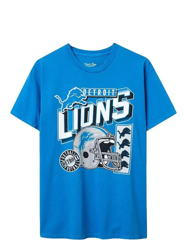 Junk Food Clothing Nfl Detroit Lions Checkdown Flea Market Tee - Lions Blue
