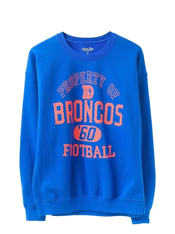 Junk Food Clothing Nfl Denver Broncos Fleece Crewneck - Royal
