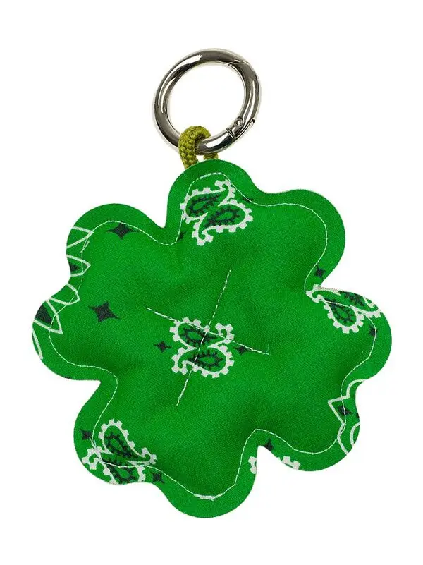 CALL IT BY YOUR NAME Trefle Four Leaf Clover Bag Charm - Green