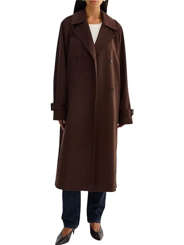 LAMARQUE Trench Coat - Dark Brown