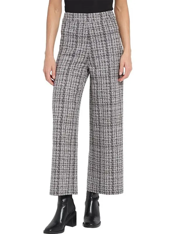 Lyssé High Waist Wide Leg Pants - Lush Tweed