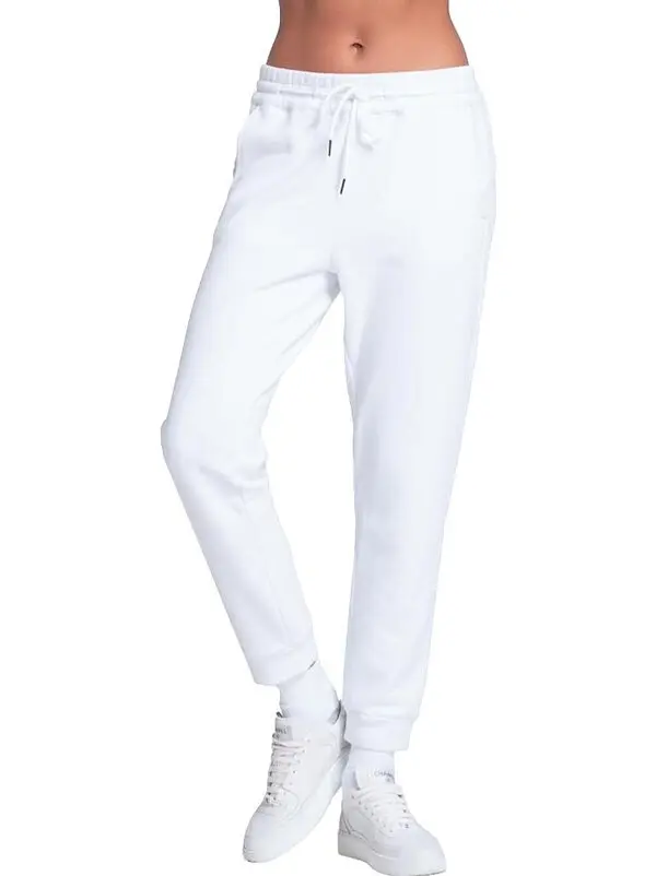 Lucky In Love Essential Fleece Jogger - White
