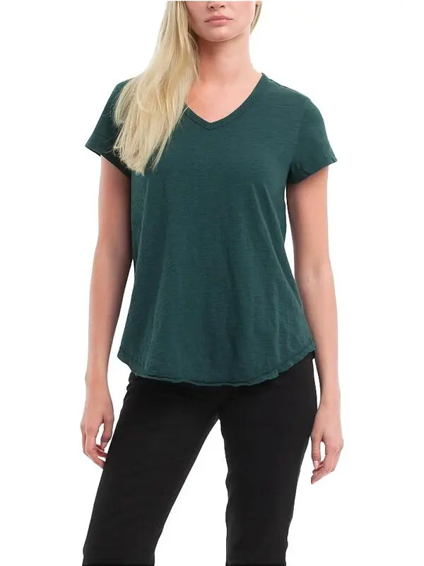 WILT CLOTHING Shrunken V-neck Tee - Dark Sea