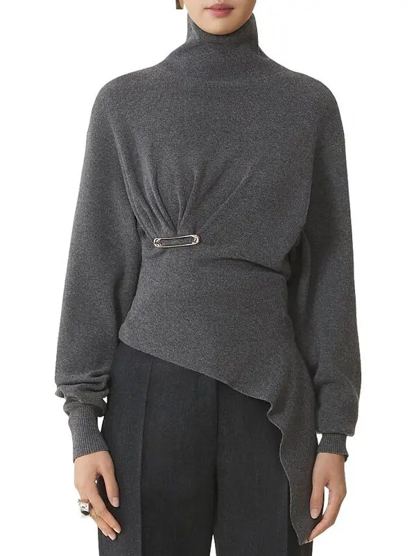 LANVIN Wool And Cashmere Knit Pullover - Dove