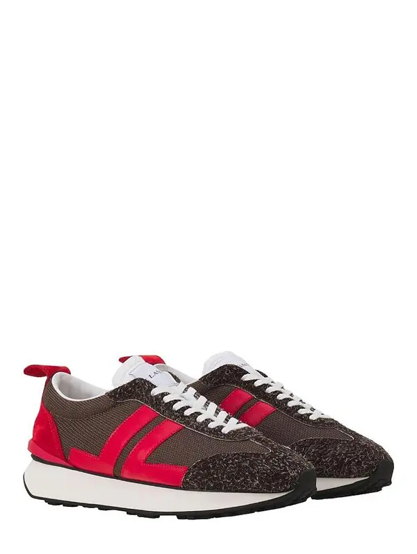 LANVIN Bumpr Mesh Sneakers - Brown/red.