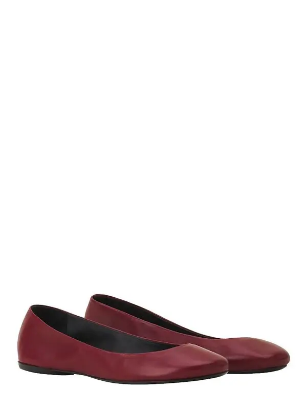 LANVIN Ballerina Flat In Leather - Bacchus