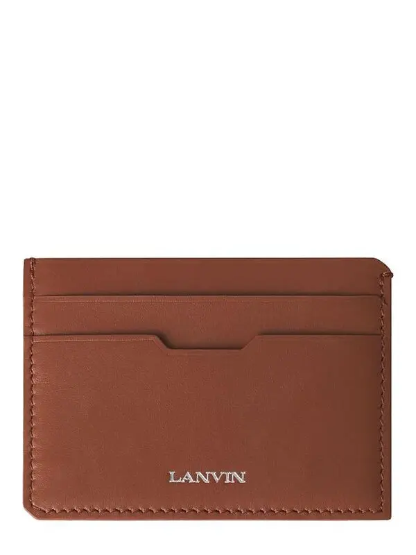 LANVIN Leather Cardholder - Chestnuts