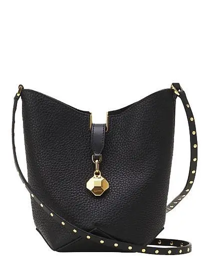 LANVIN Catch Nano Leather Bucket Bag - Black
