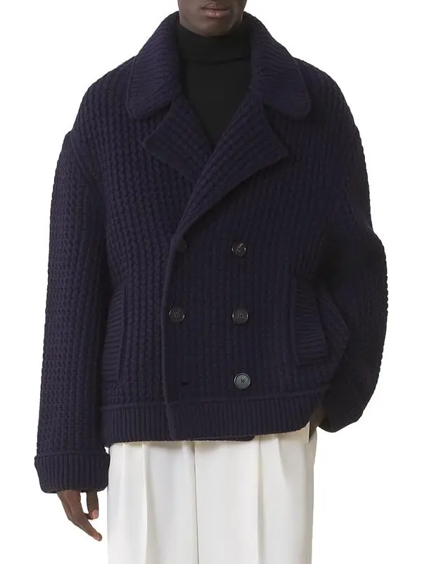 LANVIN Oversized Wool Pea Coat - Montana