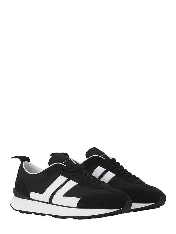 LANVIN Bumpr Nylon Sneakers - Black/white