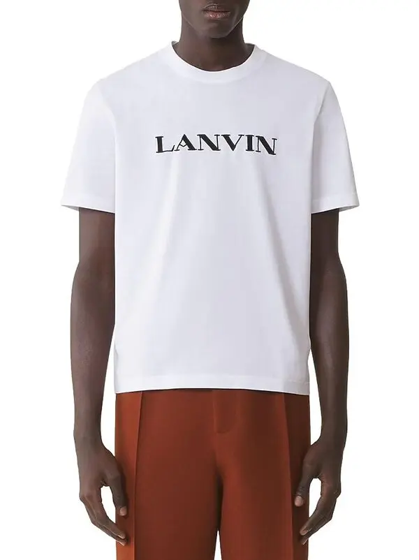 LANVIN Embroidered Cotton T-shirt - Blanc Optique