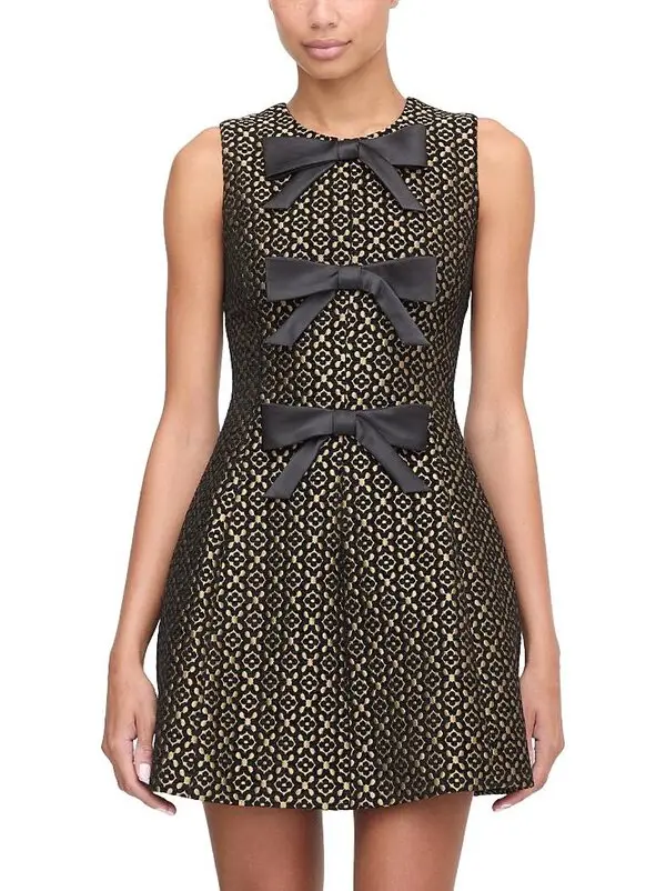 Hill House Home The Blythe Bow Dress - Metallic Brocade