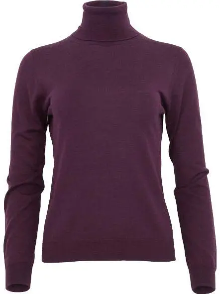 LORDS OF HARLECH Rona Cashmere Blend Turtleneck Sweater - Plum