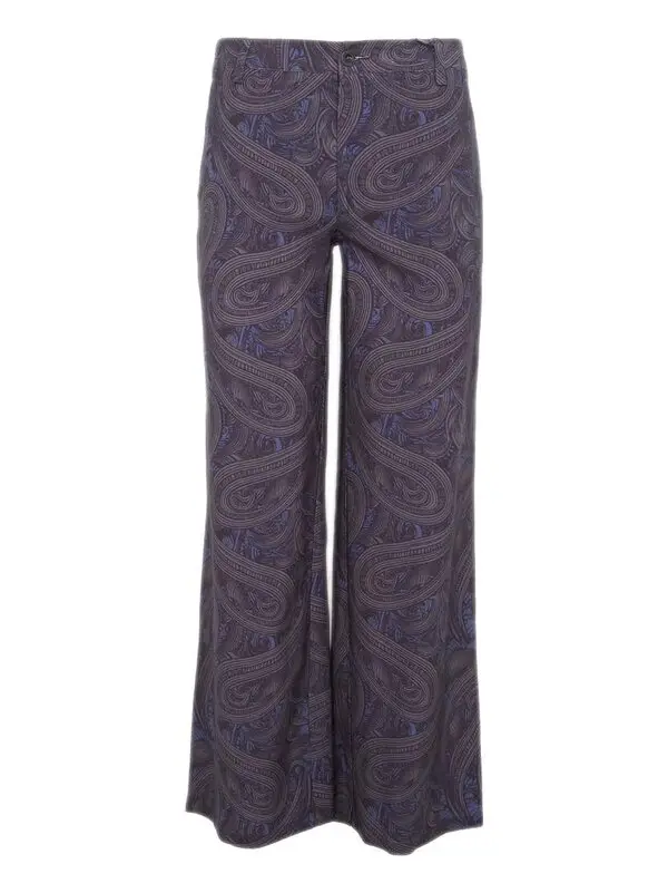 LORDS OF HARLECH Phoebe Wide Leg Tailored Pant - Badalona Smoke