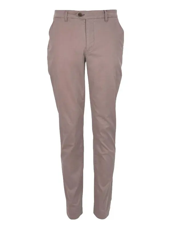 LORDS OF HARLECH Jack Flat Front Stretch Sateen Pant - Khaki