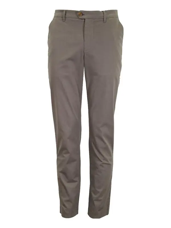 LORDS OF HARLECH Jack Flat Front Stretch Sateen Pant - Moss