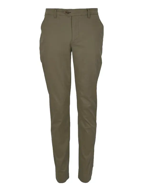 LORDS OF HARLECH Jack Flat Front Stretch Sateen Pant - Taupe