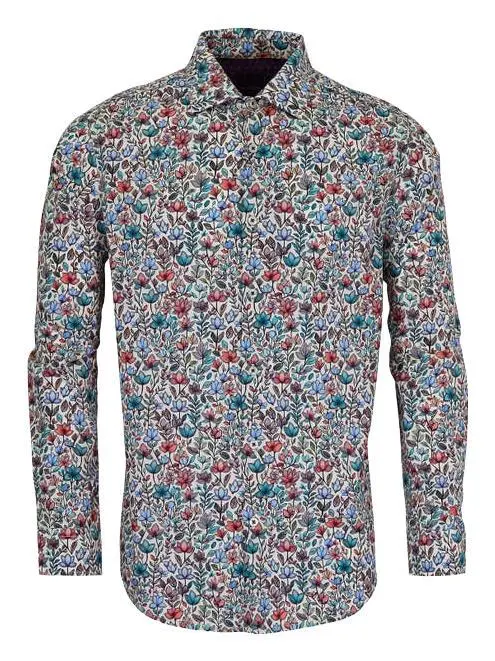 LORDS OF HARLECH Nicoli Button-up Shirt - Mystic Floral Ivory