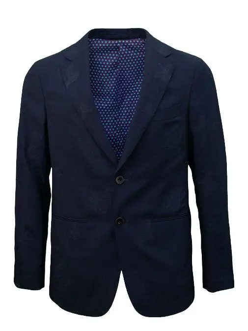 LORDS OF HARLECH Jaques Wool Blazer - Navy